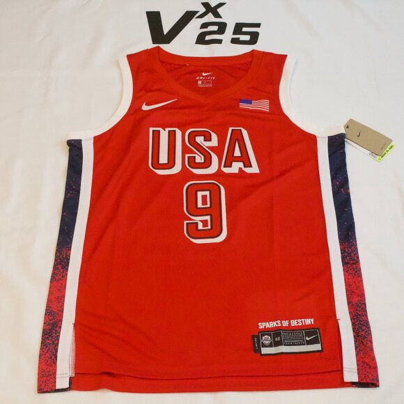 Shirts | New Mens Nike 224 Usa 3v3 Olympics Hailey Van Lith 9 Red ...